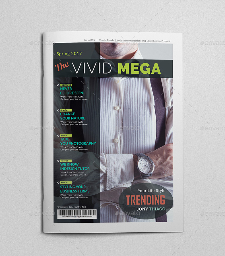 The Vivid Magazine, Print Templates | GraphicRiver