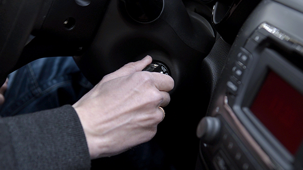 Man Starting Car Engine, Stock Footage | VideoHive