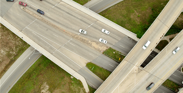Aerial View of Interstate Highway Overpass , Stock Footage | VideoHive