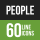 People Line Green & Black Icons by IconBunny | GraphicRiver