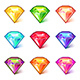 Colorful Cartoon Diamonds Icons Set, Vectors | GraphicRiver