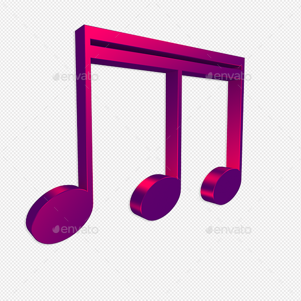 3D Musical Notes Symbols (55 pcs), Graphics | GraphicRiver