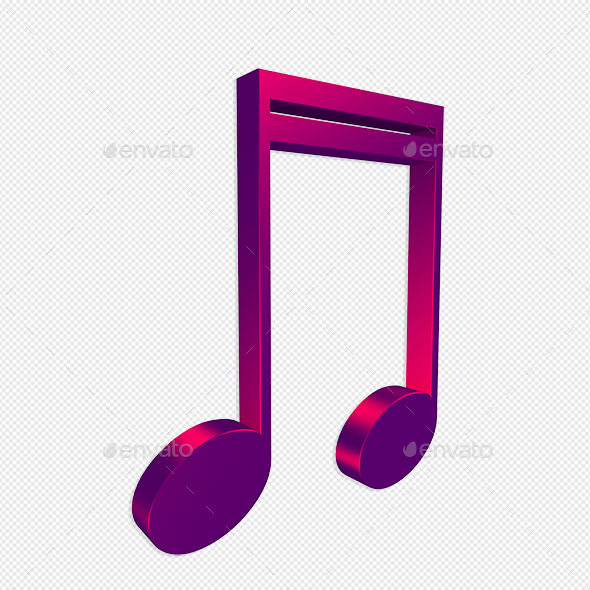 3D Musical Notes Symbols (55 pcs), Graphics | GraphicRiver