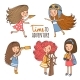 Explorer Girls, Vectors | GraphicRiver