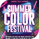 Summer Color Fest Flyer Template, Print Templates | GraphicRiver