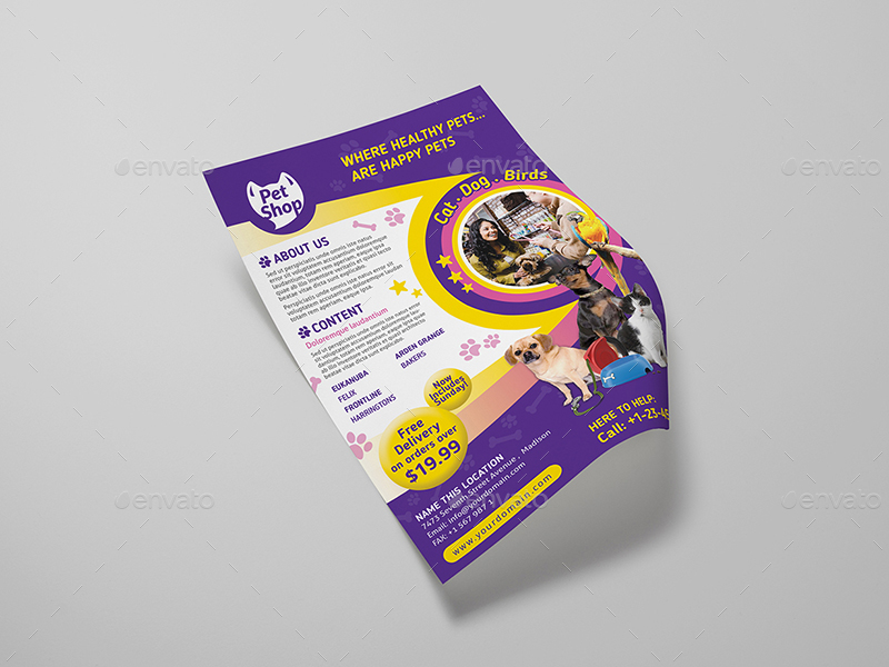 Pet Store/ Flyer Template, Print Templates | GraphicRiver
