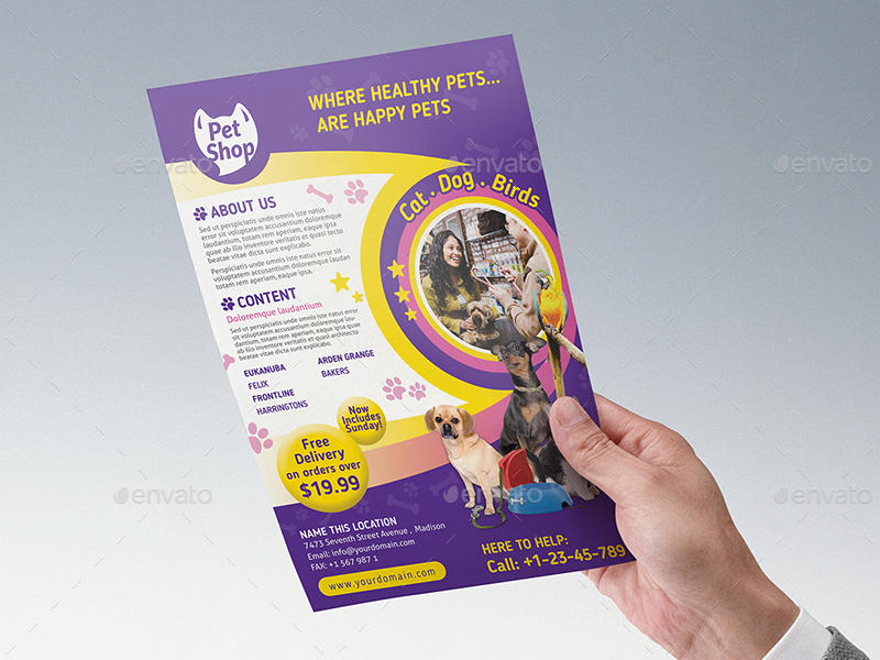 Pet Store/ Flyer Template, Print Templates | GraphicRiver