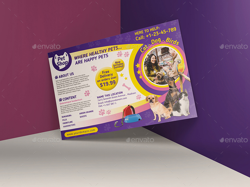Pet Store/ Flyer Template, Print Templates | GraphicRiver