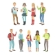 College Students Characters Set, Vectors | GraphicRiver