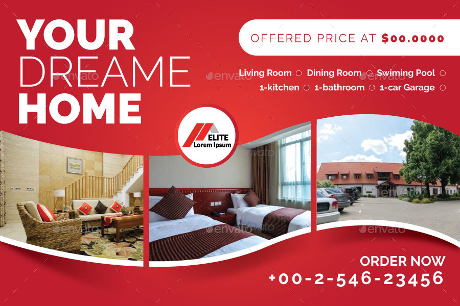 Hotel Post card Design, Print Templates | GraphicRiver