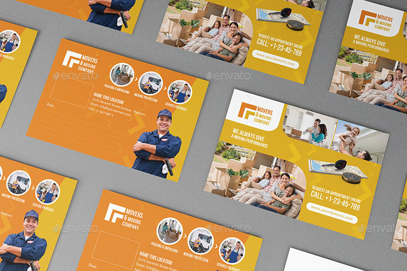 Moving Company / Rackcardand Postcard Template, Print Templates ...