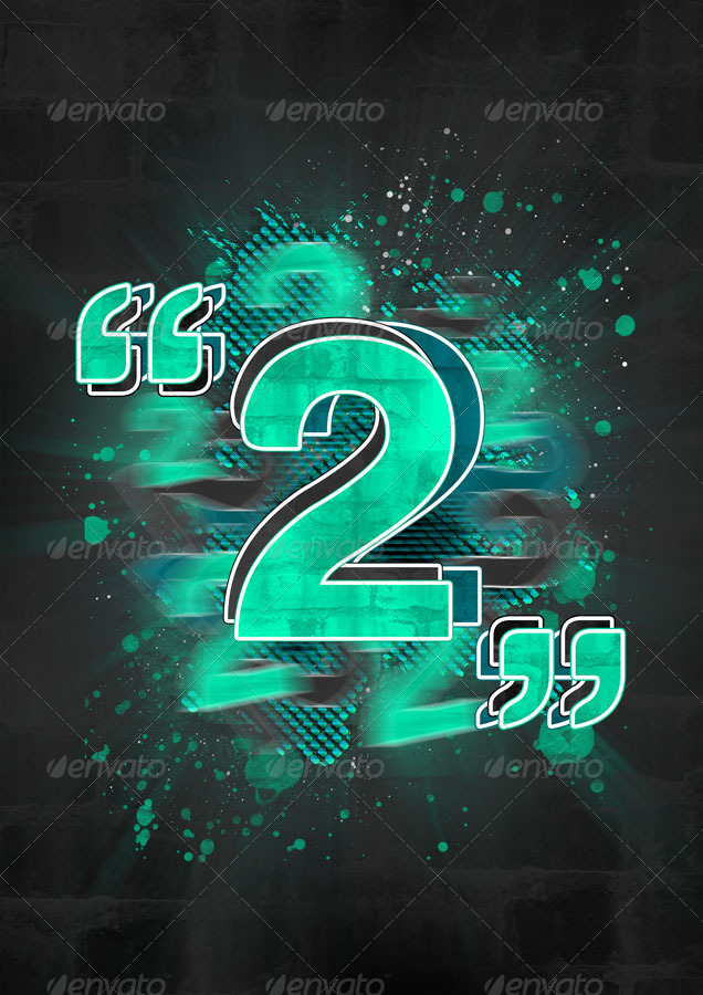 Change Number or Text in 3 Step, Graphics | GraphicRiver