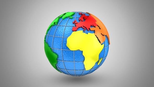 World Map Turns Into a Globe, Motion Graphics | VideoHive