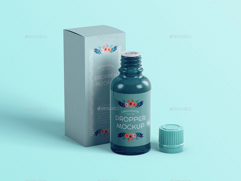 Euro Dropper Bottle MockUp, Graphics | GraphicRiver