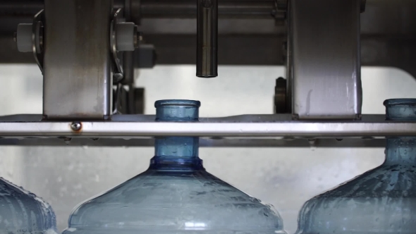 Production Line. Water Bottle Conveyor Industry., Stock Footage | VideoHive