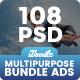Bundle Multipurpose Banners Ads - 108 PSD [06 Sets], Web Elements ...