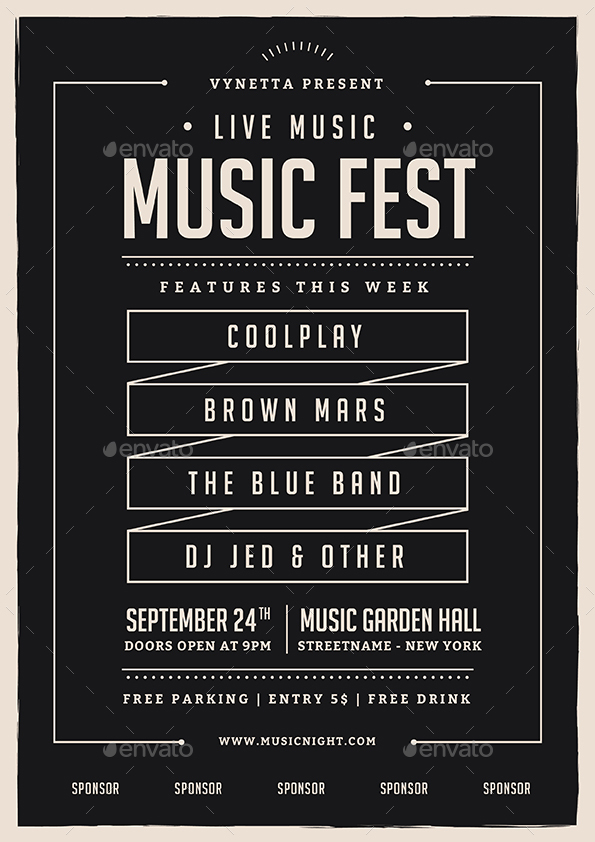 Music Fest Flyer, Print Templates | GraphicRiver