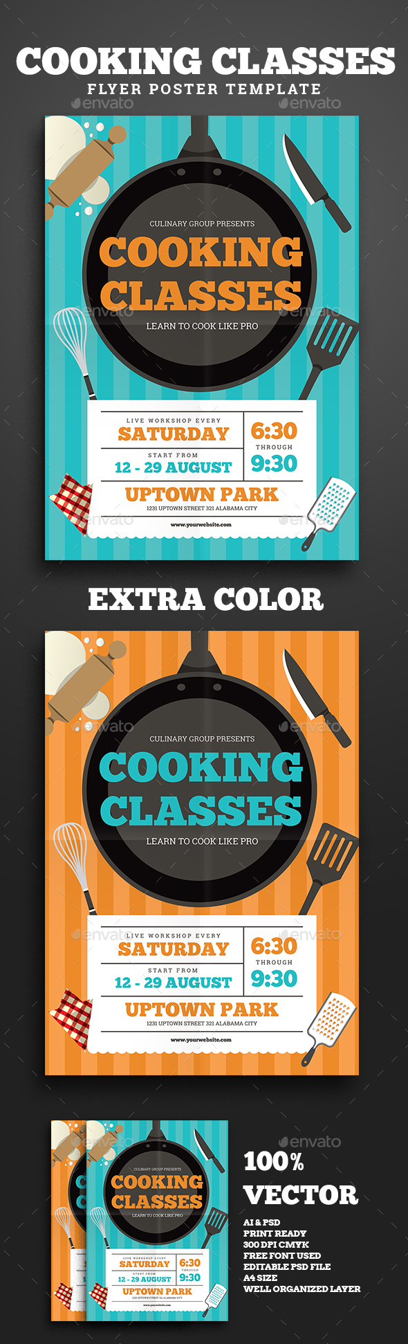 Cooking Classes Flyer by Guuver | GraphicRiver