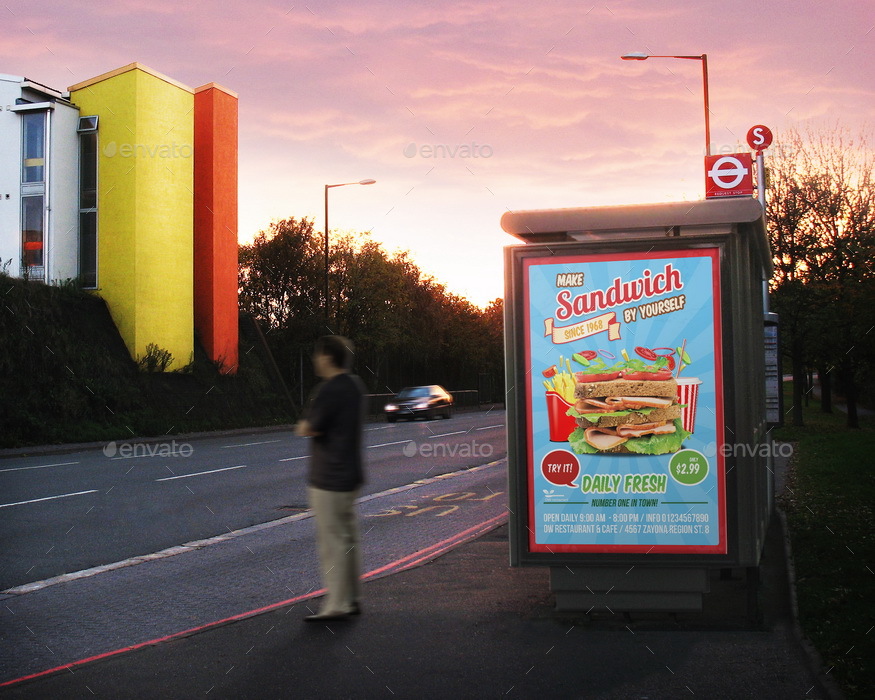 Sandwich Restaurant Poster Template, Print Templates | GraphicRiver
