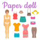 Paper Doll Girl with Summer Clothes Game, Vectors | GraphicRiver