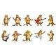 Set of Beavers Music Illustrations, Vectors | GraphicRiver