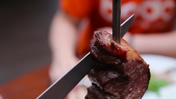 Cutting Off The Crust With Barbecue, Stock Footage | VideoHive