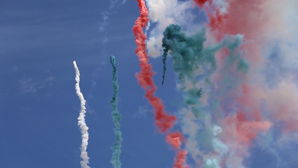 Colorful Daytime Fireworks, Stock Footage | VideoHive