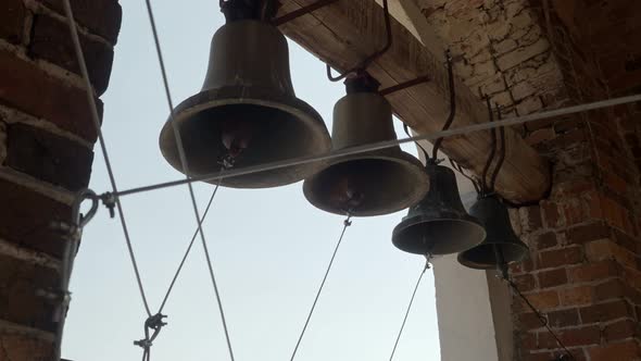 Many Ringing Church Bells in the Church Bell Tower, Stock Footage ...