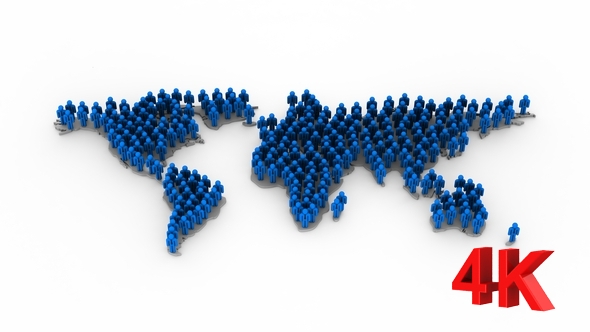 People Form a Map of the World, Motion Graphics | VideoHive