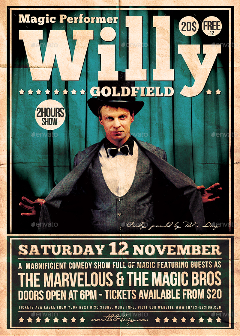 Magic Performer Flyer Bundle, Print Templates | GraphicRiver