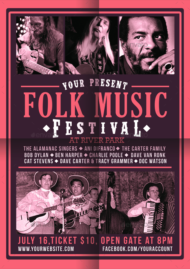 Folk Music Festival, Print Templates | GraphicRiver