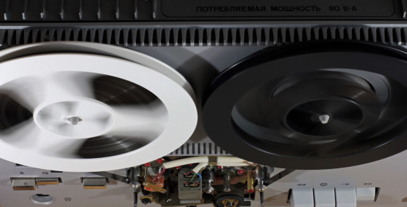 Rewind Tape On Reel Tape Recorder 2, Stock Footage | VideoHive