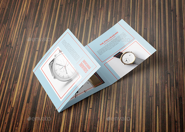 Multi-Purpose Square Trifold Brochure Template 11, Print Templates