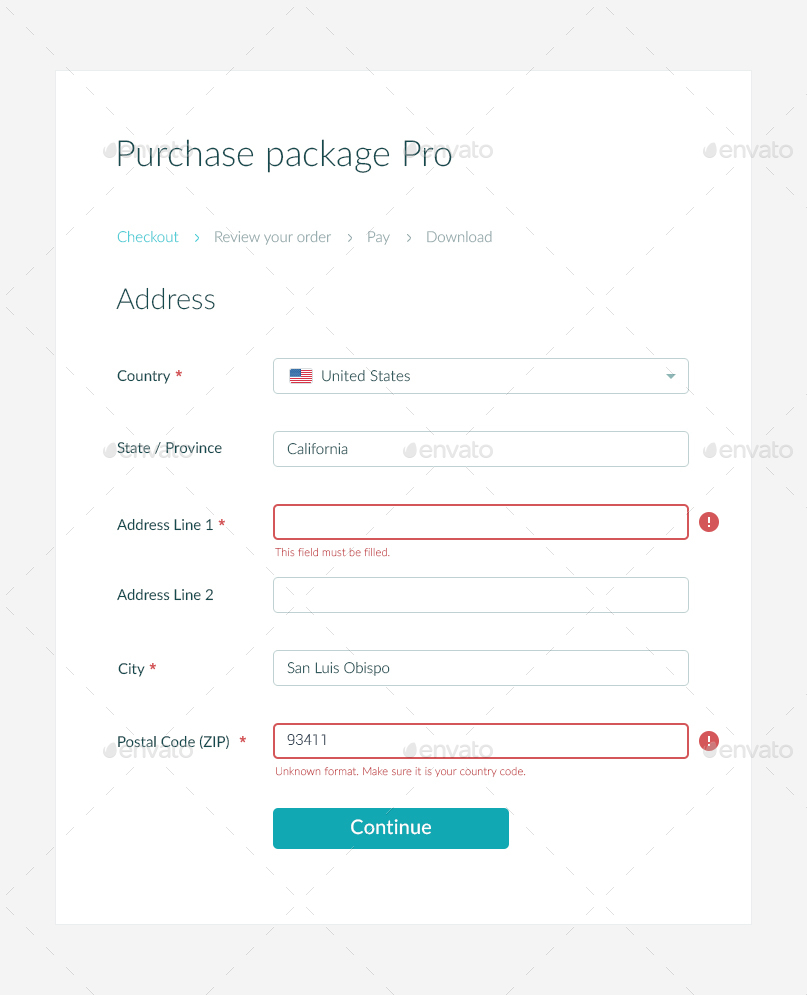 Multi-Step Signup Form, Web Elements | GraphicRiver