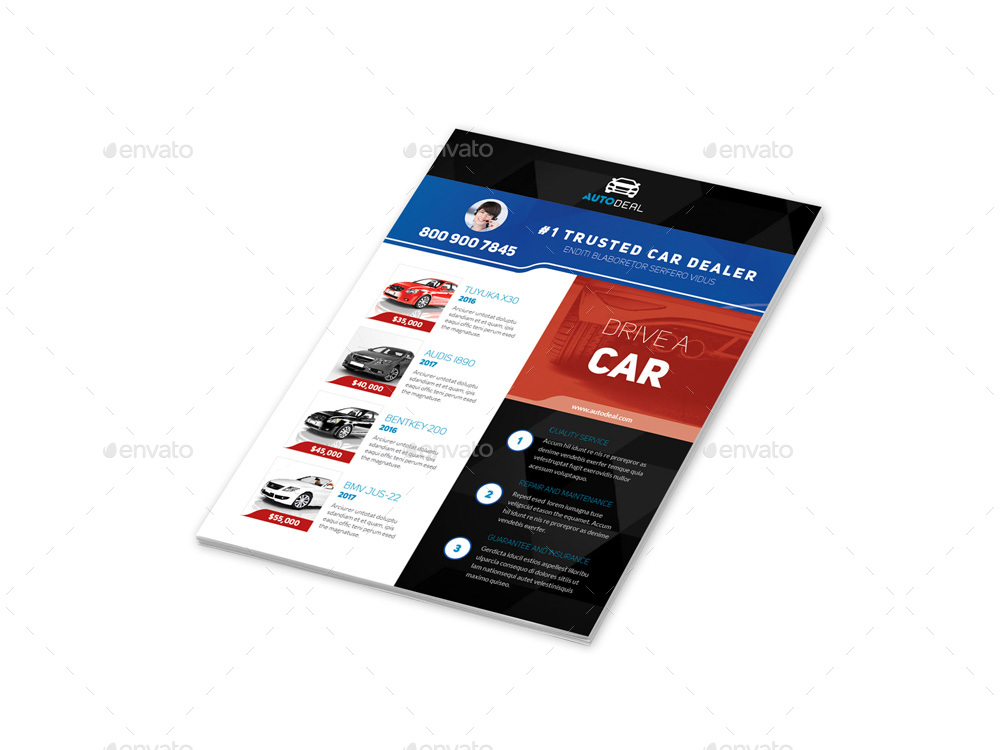 Auto Dealer Flyers – 4 Options, Print Templates | GraphicRiver