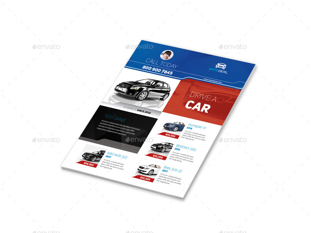 Auto Dealer Flyers – 4 Options, Print Templates | GraphicRiver