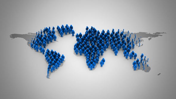 People Form a Map of the World, Motion Graphics | VideoHive