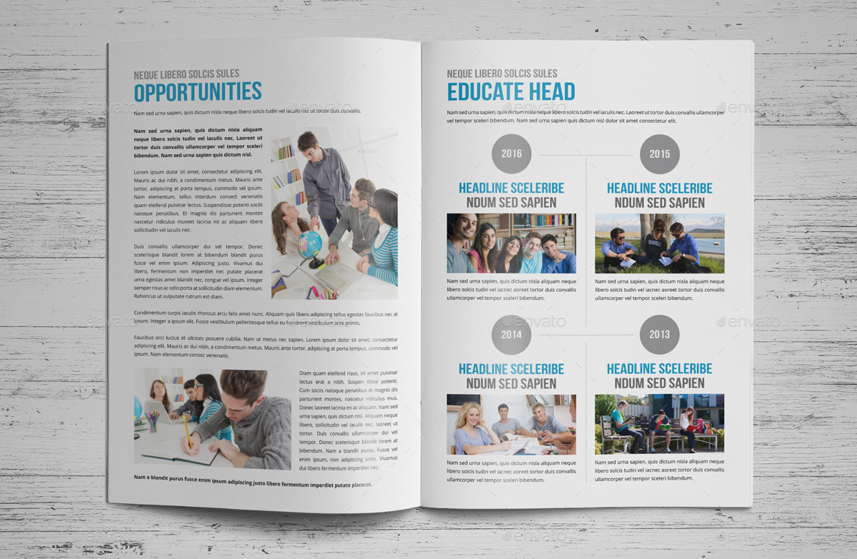 Education Prospectus Brochure Design v1, Print Templates | GraphicRiver