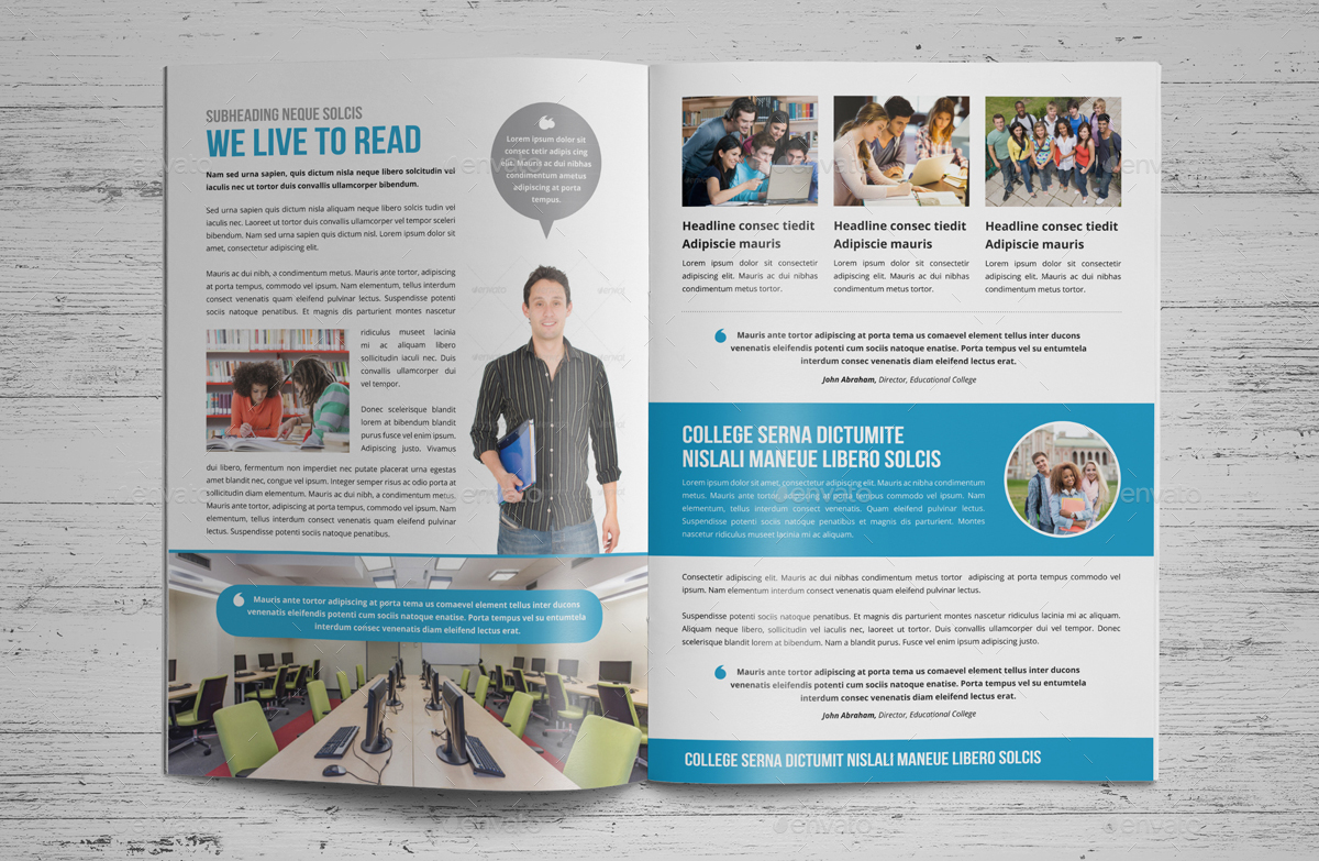 Education Prospectus Brochure Design v1, Print Templates | GraphicRiver