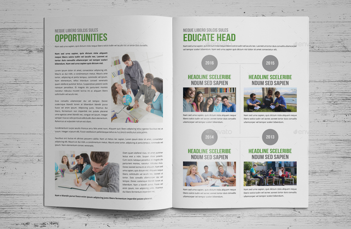 Education Prospectus Brochure Design v1, Print Templates | GraphicRiver