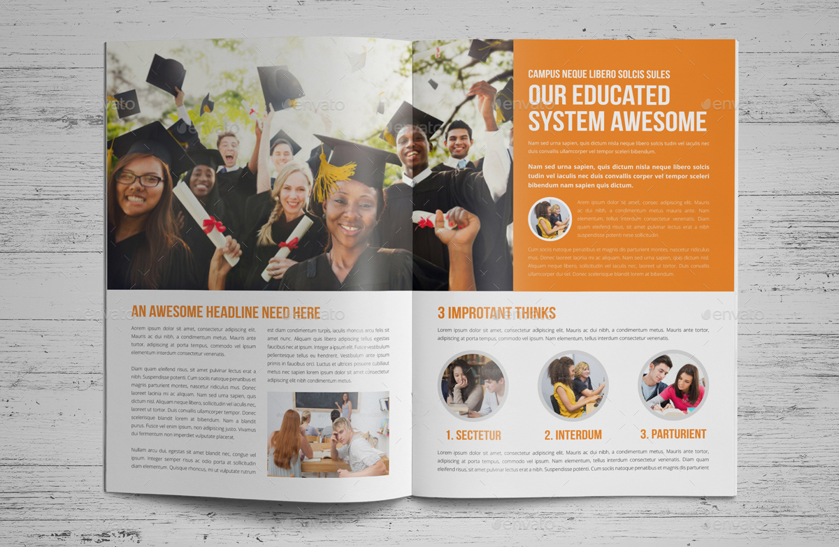 Education Prospectus Brochure Design v1, Print Templates | GraphicRiver