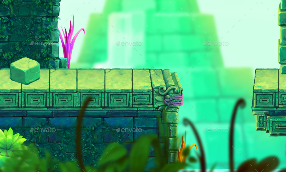 Mayan Temple - Game Tileset, Game Assets | GraphicRiver