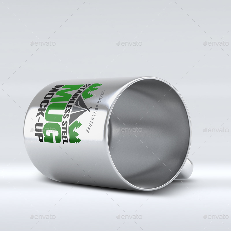 Stainless Steel Mug Mock-Up, Graphics | GraphicRiver