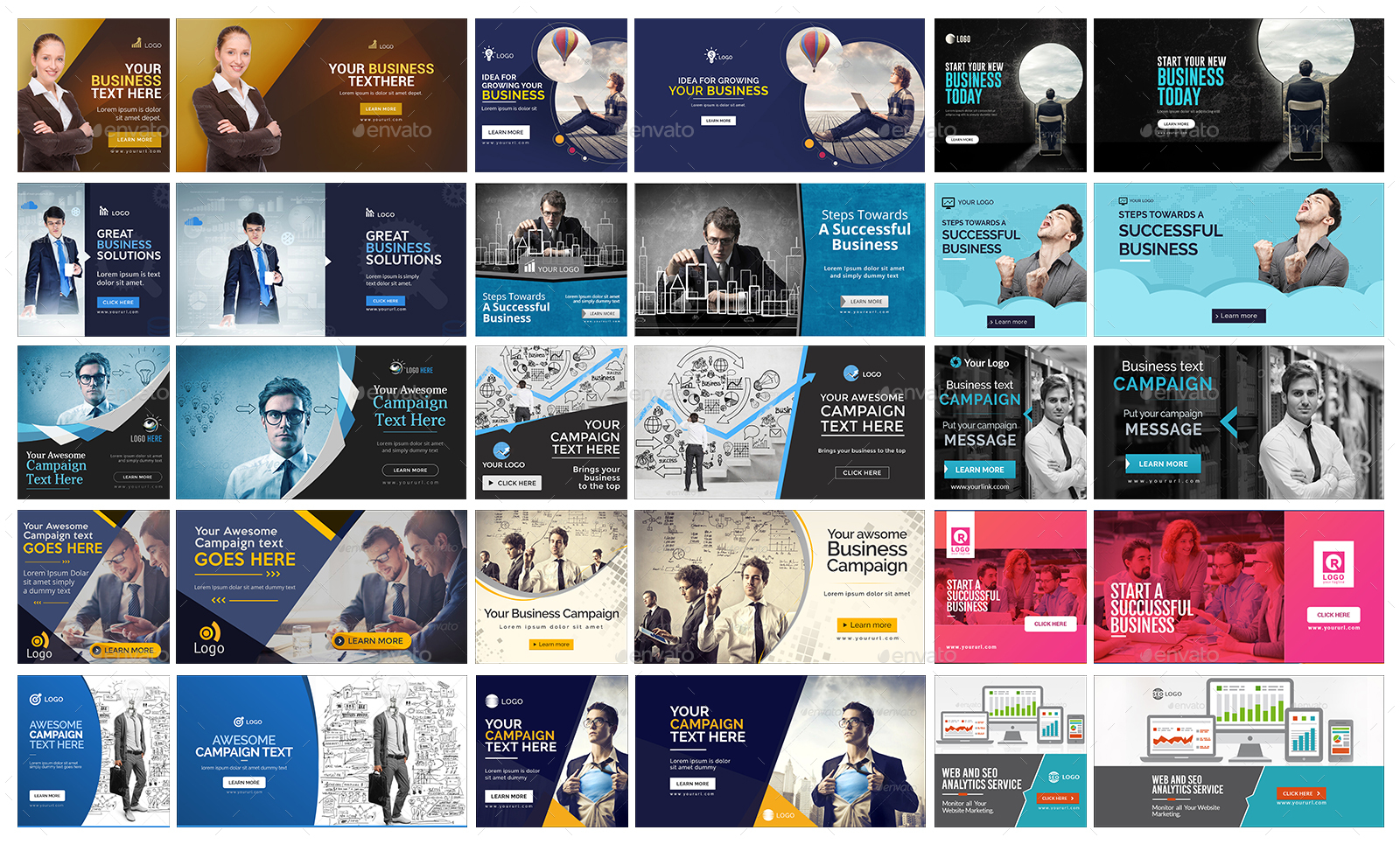 Facebook Ad Banners - 50 Designs - 2 Sizes Each by Hyov | GraphicRiver