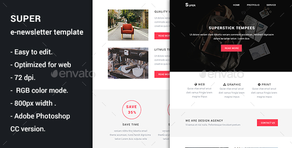 Super - Multipurpose Email Template by QuickArtisan | GraphicRiver