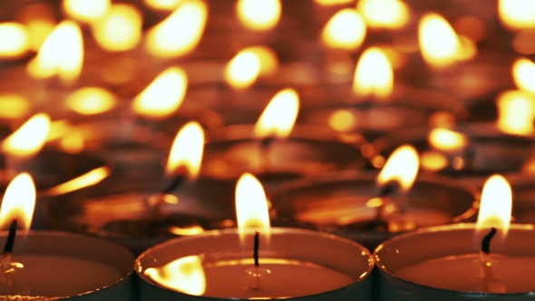 Candle Is Slowly Moving From Right To Left, Stock Footage | VideoHive