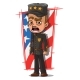 Cartoon Shouting General in Black Uniform, Vectors | GraphicRiver