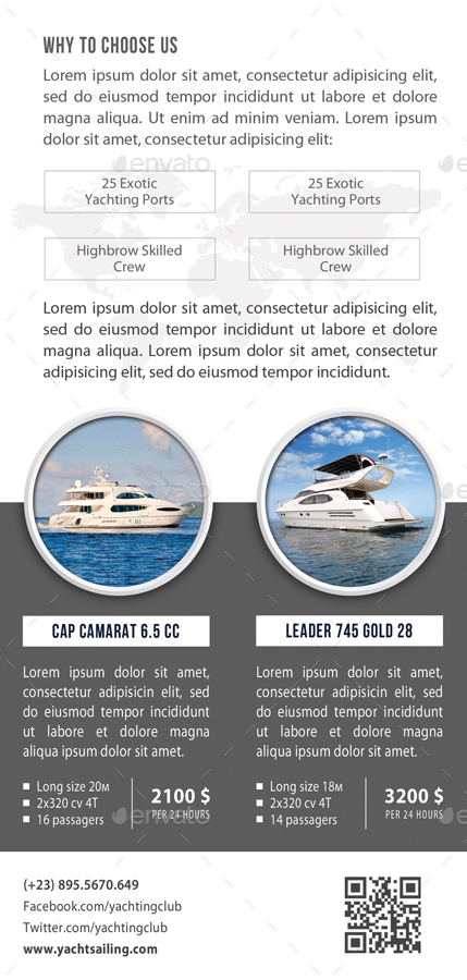 4 in 1 DL Yacht Sailing Flyer Bundle, Print Templates | GraphicRiver