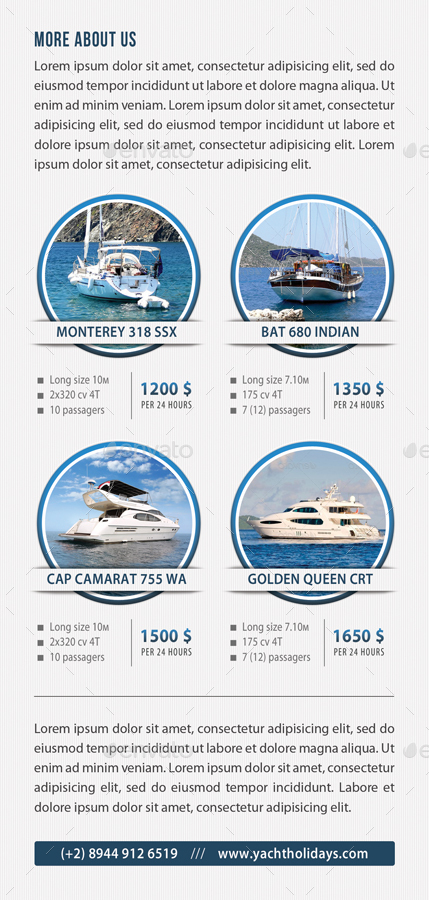 4 in 1 DL Yacht Sailing Flyer Bundle, Print Templates | GraphicRiver