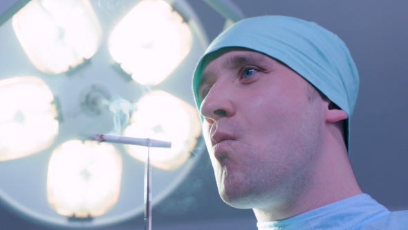 Doctor Smoking In Operating Room, Stock Footage | VideoHive